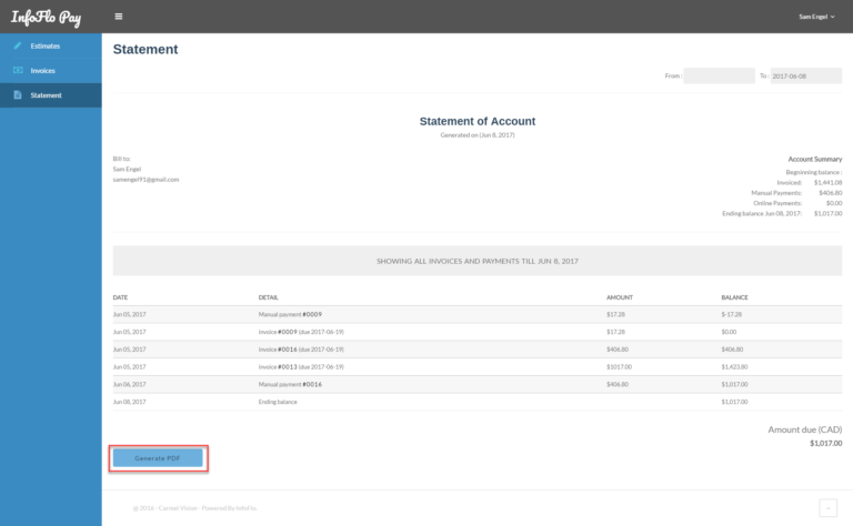 Client Portal - InfoFlo Pay